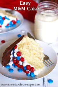 M&M Cake - Jeannie's Tried and True Recipes