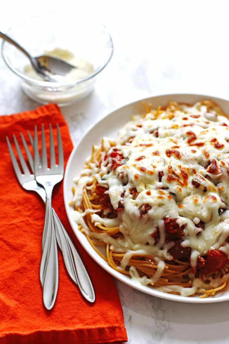 Easy Cheesy Spaghetti Recipe - Tried and True Recipes
