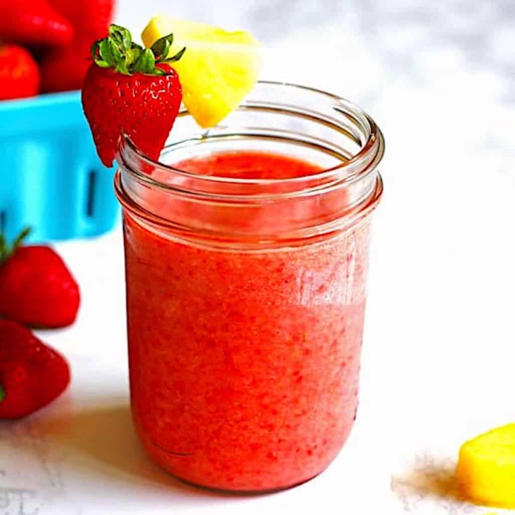 EASY Strawberry Pineapple Smoothie Recipe - Tried and True Recipes